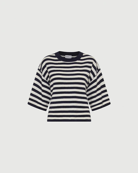 Striped Short Sleeve Sweater – Glorious World Online