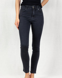 High Rise Skinny Jean With Jewel Button – Glorious World Online